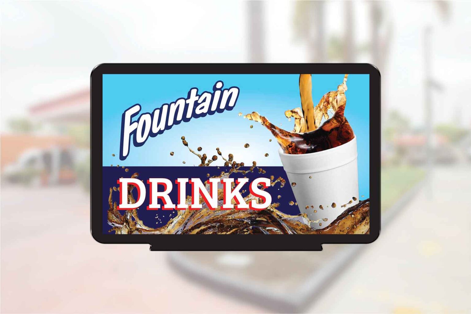 "Fountain Drinks" - Pump Topper Insert