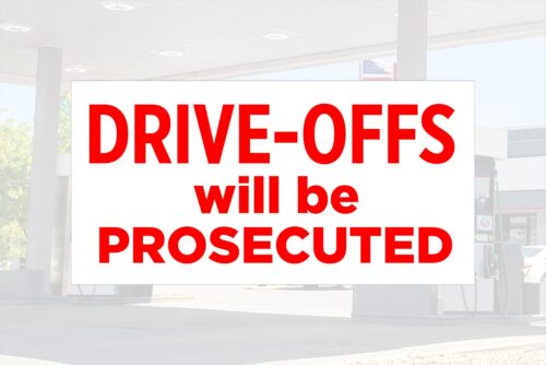 "Warning Drive Offs Will Be Prosecuted" - Decal
