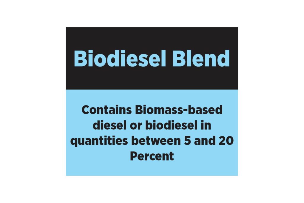 Biodiesel Regulatory Decal Kit