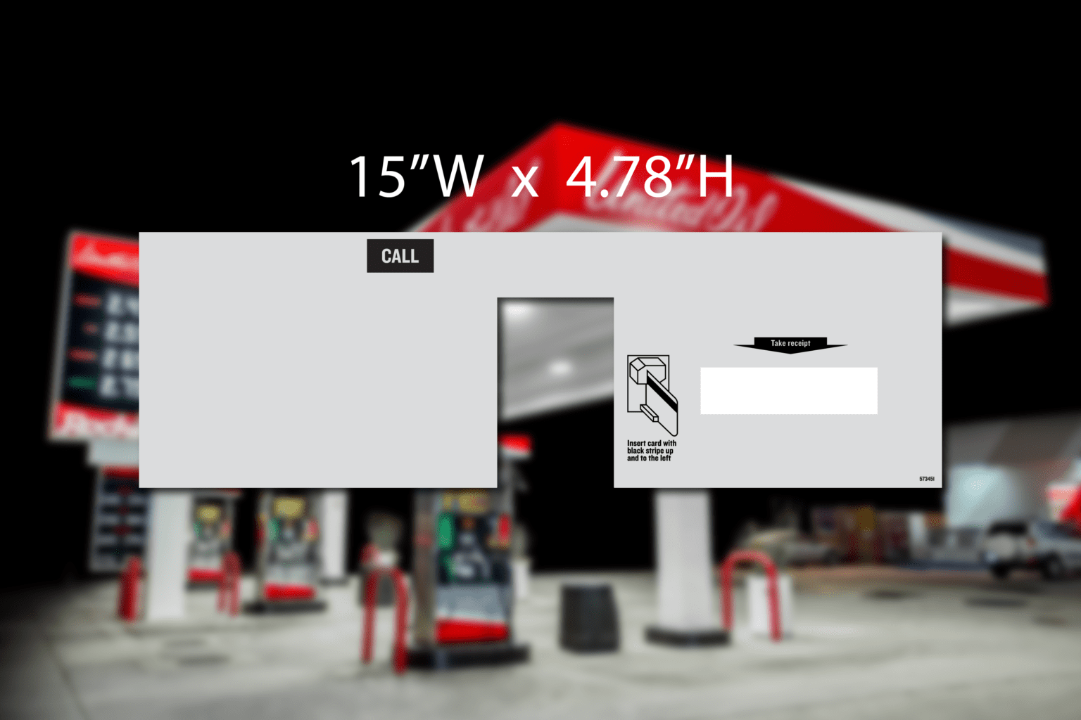 United Pacific - Card Reader - Gilbarco Encore C Overlay - Decal