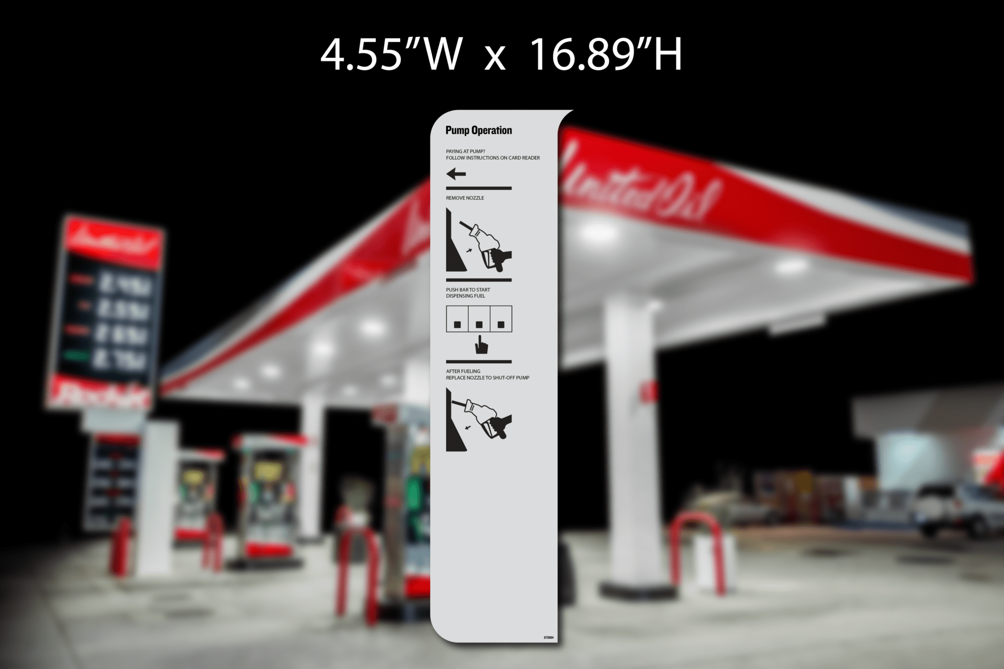United Pacific - Nozzle Sign Overlay - Gilbarco Encore S - Decal