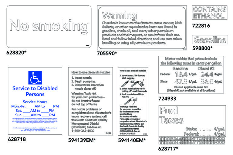 ExxonMobil - CA Regulatory Decal Kit